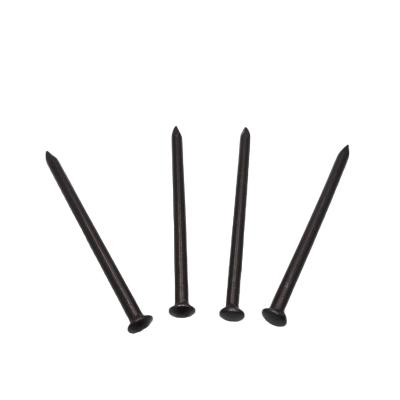 China Carbon Steel Black Concrete Nails 20mm-100mm Smooth Shank with Boiled Surface Treatment for Masonry Construction for sale