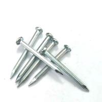 China Straight Fluted Concrete Nails 1.3-12mm Head Diameter Galvanized Steel with Magnetic Properties for sale