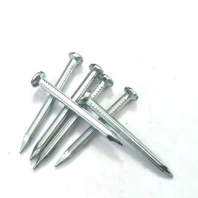 China Straight Fluted Concrete Nails 1.3-12mm Head Diameter Galvanized Steel with Magnetic Properties for sale