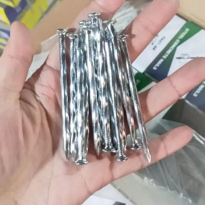 China Angular Spiral Concrete Nails 1-6 Inch Sizes 2.0-4.5mm Diameter Galvanized Steel Construction Fasteners for sale