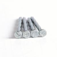 China 45# 55# Carbon Steel Angular Spiral Concrete Nails 3/4-6 Inch Size with 53-57 HRC Hardness and Galvanized Surface for sale