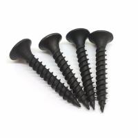 China Zinc Coated Drywall Screws C1022a Steel 8mm Head Black Grey Phosphate Finish for Wood and Metal Studs for sale