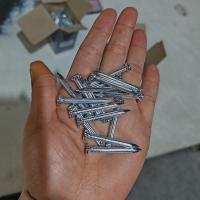 China Flat Head Grooved Shank Strong Magnetic Galvanized Steel Concrete Nails for sale