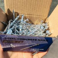 China Galvanized Steel Concrete Nails 3/4 to 6 Inch Flat Head Diamond Point for Construction for sale