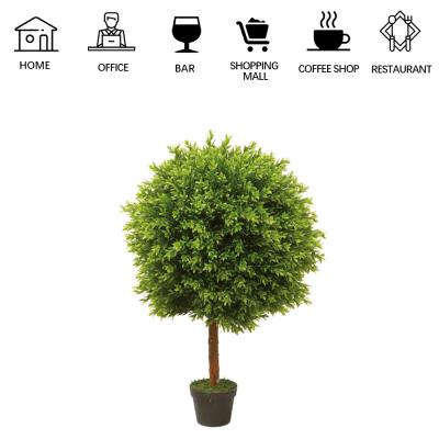 China Customized Indoor Artificial Potted Floor Plants Boxwood Tree Decoration for sale