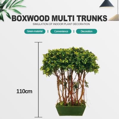 China Boxwood Tree With Multi Trunks Artificial Boxwood Tree For Indoor Decoration for sale