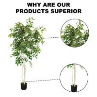 China Factory Handmade Artificial White Birch Bonsai With Real Bark For Landscaping Decorative And Courtyard Decoration for sale