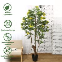 China Artificial Plants Hot Selling Yellow Flower Tree for Home Decoration for sale