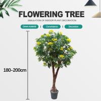 China Artificial Plants Hot Selling Yellow Flower Tree for Home Decoration for sale