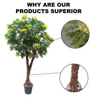 China Artificial Plants Hot Selling Yellow Flower Tree for Home Decoration for sale