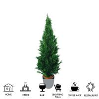 China Cypress High Density Bonsai Evergreen Artificial Plants 1.2m-2m for sale