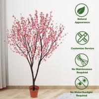 China 180cm Potted Cherry Blossom Tree Decoration Plant Artificial Flower Bonsai for sale