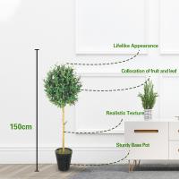 China 150cm Faux Olive Tree Ball Shape Hang Up Bonsai Landscape Indoor Ornament for sale