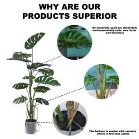 China Monstera Artificial Green Plant Hall Living Room Bonsai Landscape wind resistance for sale