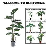 China Monstera Artificial Green Plant Hall Living Room Bonsai Landscape wind resistance for sale