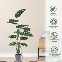 China Monstera Artificial Green Plant Hall Living Room Bonsai Landscape wind resistance for sale
