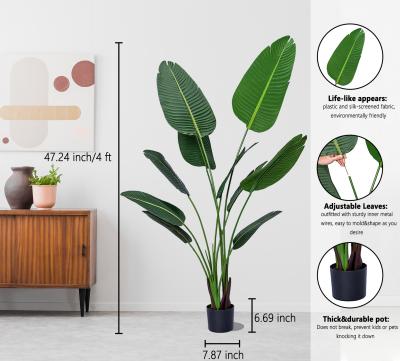 China 160cm Artificial Office Plant Indoor Traveler'S Palm Fake Potted Trees for sale