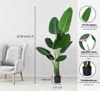 China 160cm Artificial Office Plant Indoor Traveler'S Palm Fake Potted Trees for sale