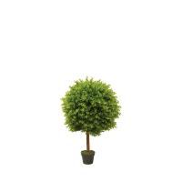 China Fire Retardant Artificial Landscape Trees For Gardens Anti UV 65cm Boxwood Green Bonsai for sale