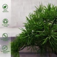 China Custom Size Artificial Bonsai Office Silk Potted Palnts Desk Decoration Vibe Green Plants for sale