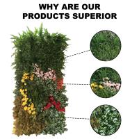 China PE UV Outdoor Artificial Plants Wall Fake Grass Wall For Supermarket for sale