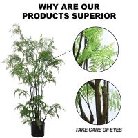 China Faux Fern Small Artificial Potted Floor Plants Bonsai 450cm Wind Resistance for sale