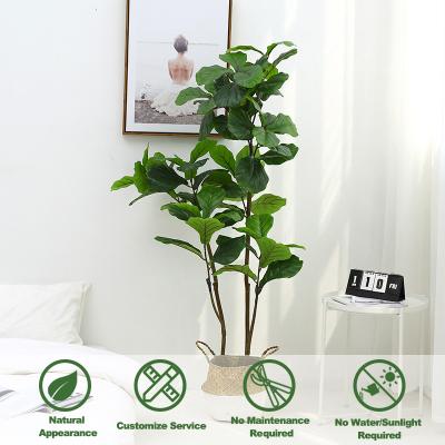 China Height 150cm Artificial Landscape Trees Fiddle Leaf Fig Plant Outdoor Decoration for sale