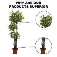 China Restaurant Balcony Artificial Podocarpus Tree Faux Green Plant 1.6m No Nursing for sale