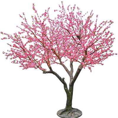 China 2m Height Real Touch Artificial Flowers Peach Blossom Fake Pink Sakura Tree for sale