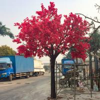 China 2m Height Real Touch Artificial Flowers Peach Blossom Fake Pink Sakura Tree for sale