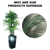 China ODM Artificial Landscape Trees Feather Palm Detailed Natural Leaves Indoor Decor for sale