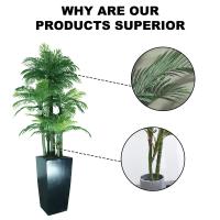 China ODM Artificial Landscape Trees Feather Palm Detailed Natural Leaves Indoor Decor for sale