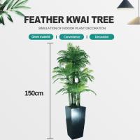 China ODM Artificial Landscape Trees Feather Palm Detailed Natural Leaves Indoor Decor for sale