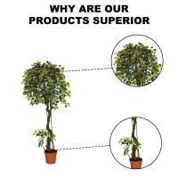 China Custom Size 200cm Cherry Artificial Landscape Trees With Fruits Green In Four Seasons for sale