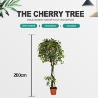 China Custom Size 200cm Cherry Artificial Landscape Trees With Fruits Green In Four Seasons for sale