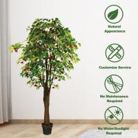 China Fire Retardant Artificial Cherry Tree Living Room Match Spring Feel 190cm for sale