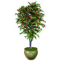 China High Simulation Artificial Cherry Tree Red Fruits 160cm Custom Size Indoor Decor for sale