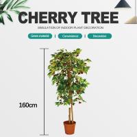 China 160cm Artificial Cherry Tree Corner Decoration Lush Style No Nursing Easy To Care Evergreen Plants for sale