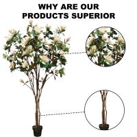 China 1.5m Artificial Potted Floor Plants Magnolia Tree For Dining Room for sale