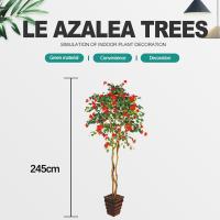 China Fiberglass Material Artificial Azalea Tree 245CM Indoor Decoration for sale