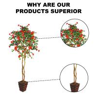 China Fiberglass Material Artificial Azalea Tree 245CM Indoor Decoration for sale