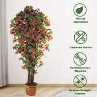 China 2.5m Landscape Real Touch Artificial Flowers Green Azalea Tree for sale