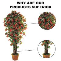 China Indoor Real Touch Artificial Flowers Greenery Plant Azalea Tree for sale