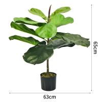 China Harmless Artificial Ficus Lyrata 65cm Indoor Potted Plant For Garden Decor for sale