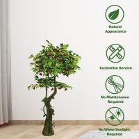 China Fabric Material Plastic Artificial Apple Tree Outside Home Decoration for sale