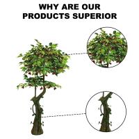 China Fabric Material Plastic Artificial Apple Tree Outside Home Decoration for sale