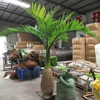 China Custom Height Artificial Bottle Palm Tree Outdoor Landscpae Rainforest Theme Park Faux Plant for sale