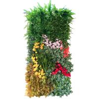 China Anti UV Artificial Plant Wall Custom Store Bar Decoraion Green Colorful Vibe for sale