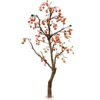China Durable Artificial Landscape Trees Persimmon Indoor For Hotel Bolcony Potted Plant Natural Orange for sale