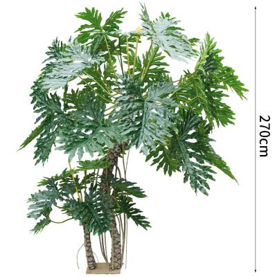 China 270cm Artificial Landscape Trees L Shape Split Philo Office Decoration Floor Plant for sale